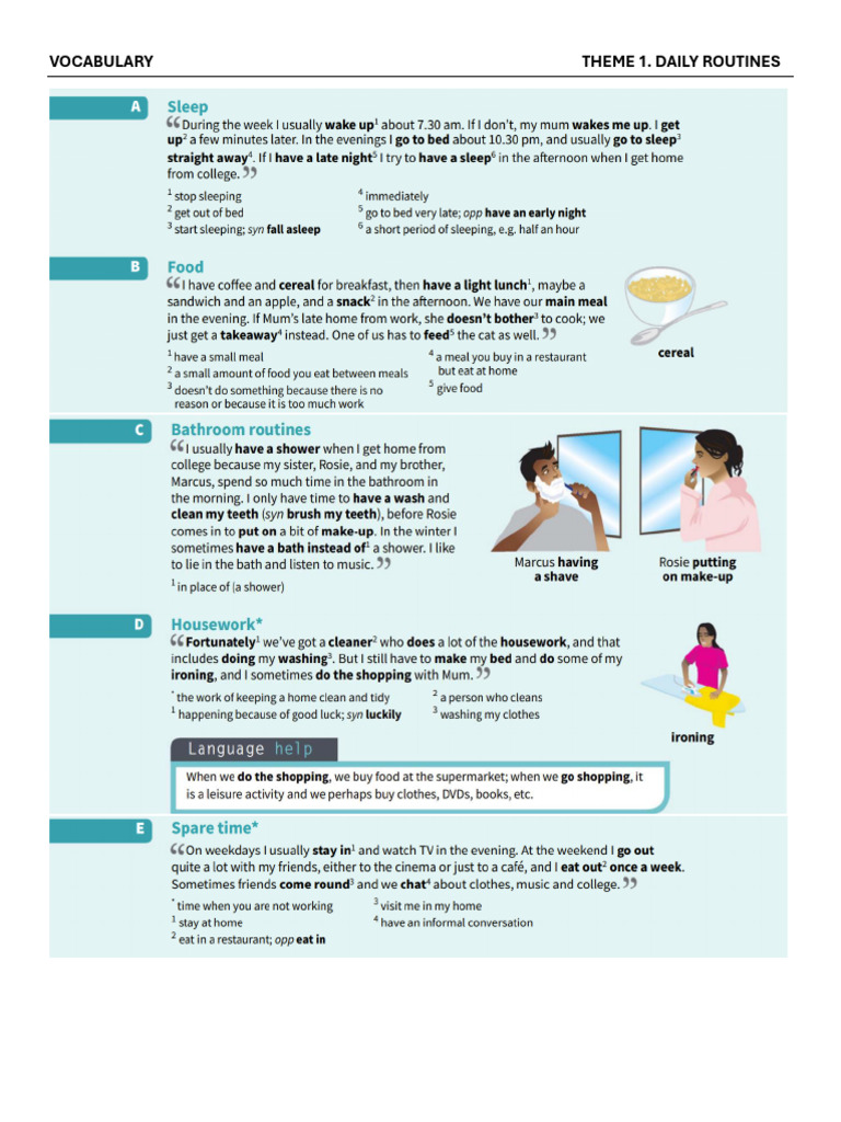 Vocab Living Topic | PDF