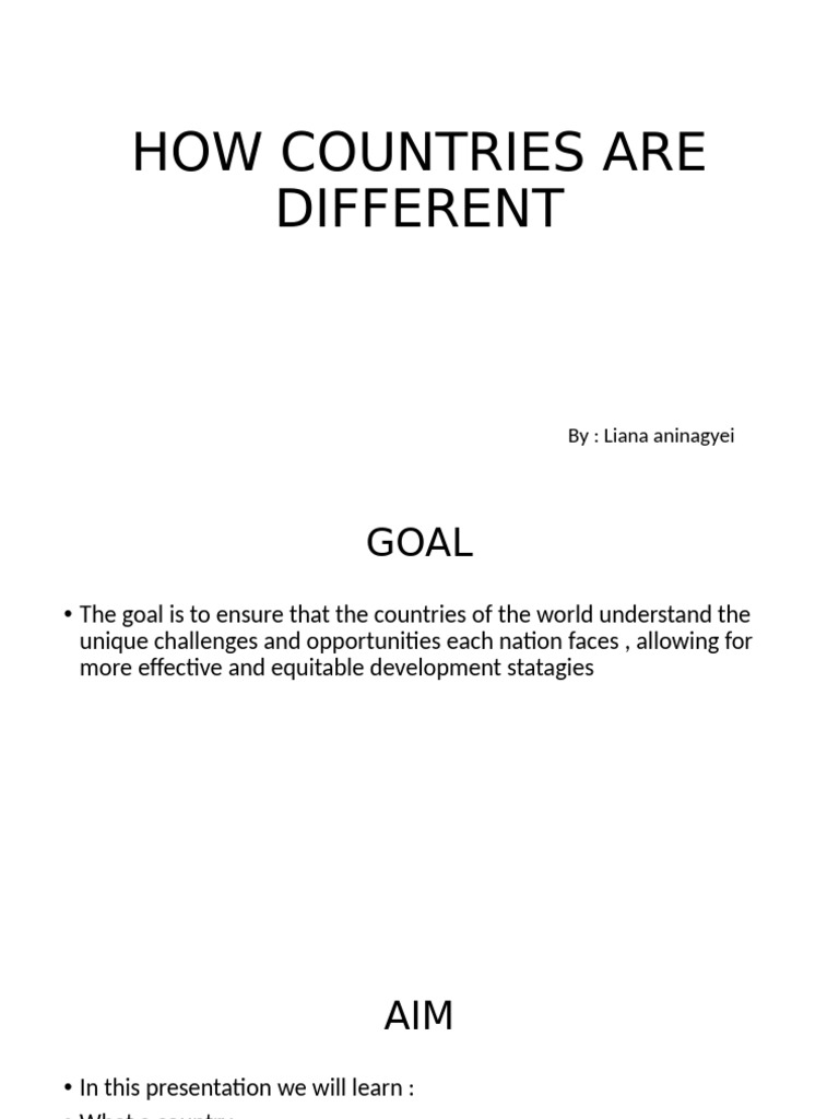 Understanding Global Country Differences | PDF