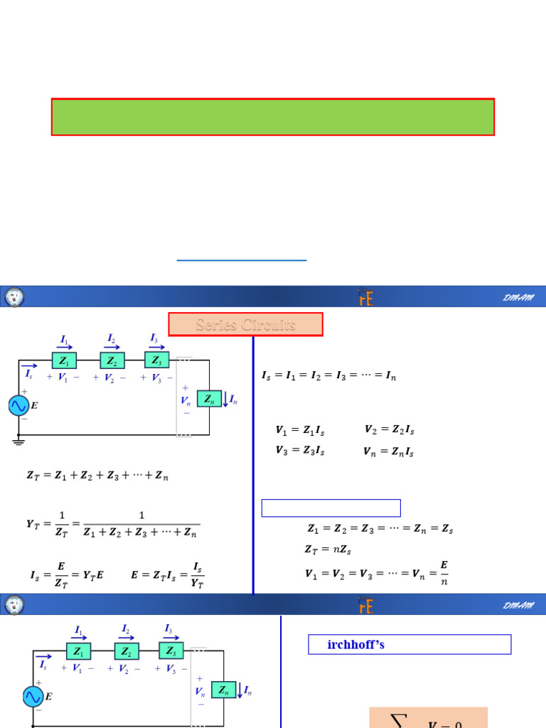 F04 AC04 Series AC Circuits | PDF | Ac Power | Electrical Impedance
