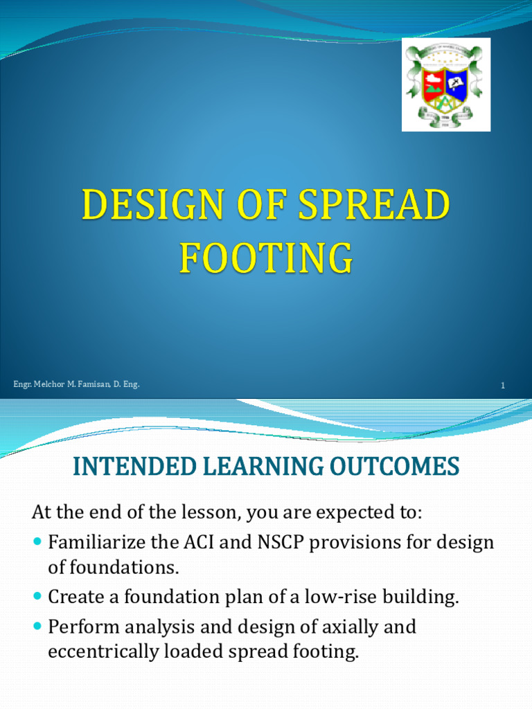 2 Design+of+Spread+Footing | PDF | Mechanical Engineering | Structural ...