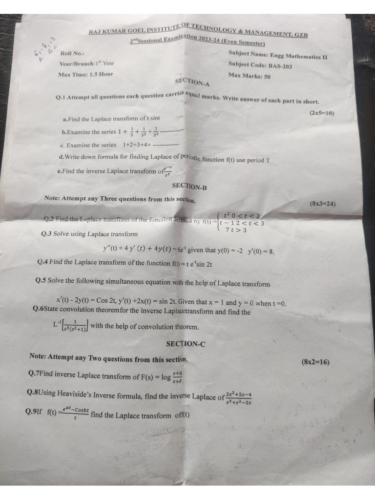 1st Year Papers | PDF
