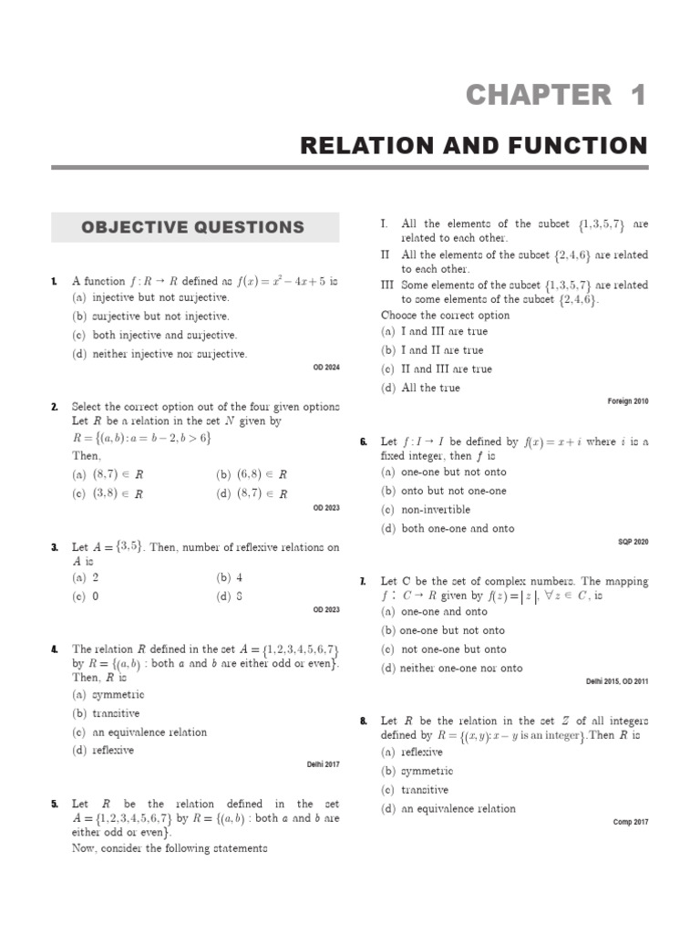 1 - Relations and Functions | PDF | Function (Mathematics) | Mathematical Analysis