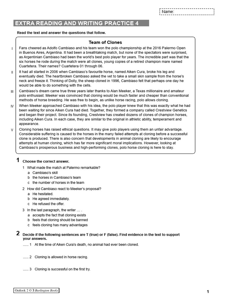 04outlook2 ExtraReadWritePrac4 | PDF | Cloning