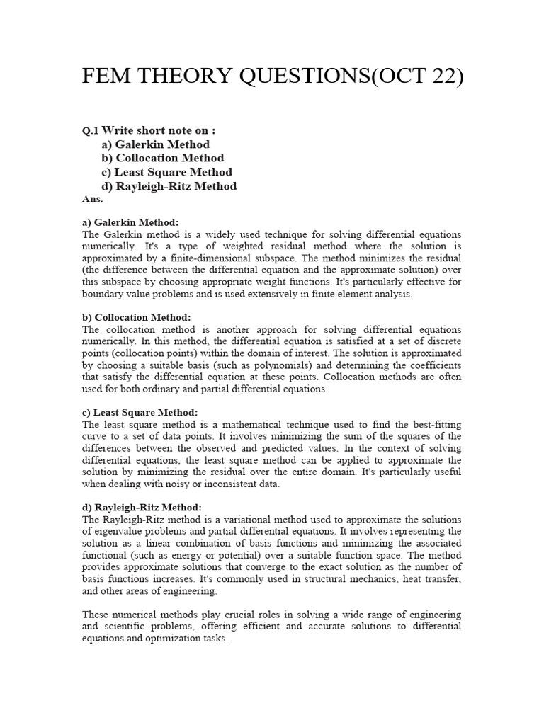 Fem 1 | PDF | Finite Element Method | Equations