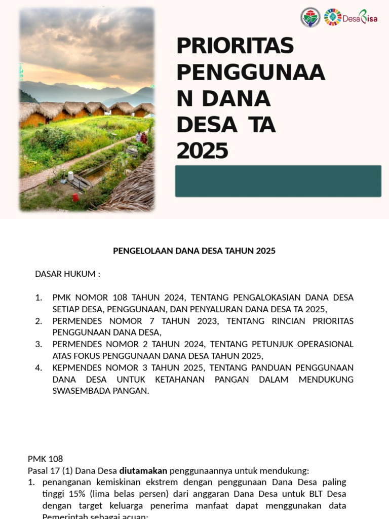 Prioritas Penggunaan DD 2025 | PDF
