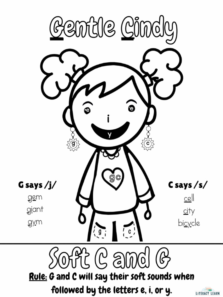Gentle Cindy BW Coloring Page | PDF