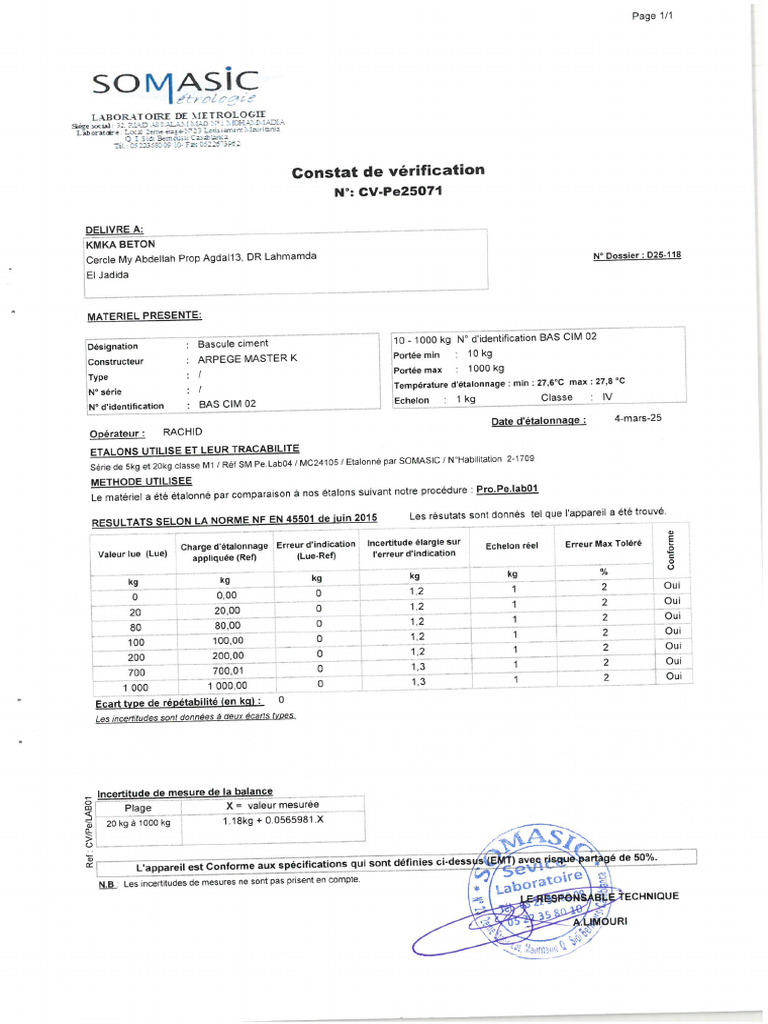 Bascule Ciment 2025 | PDF