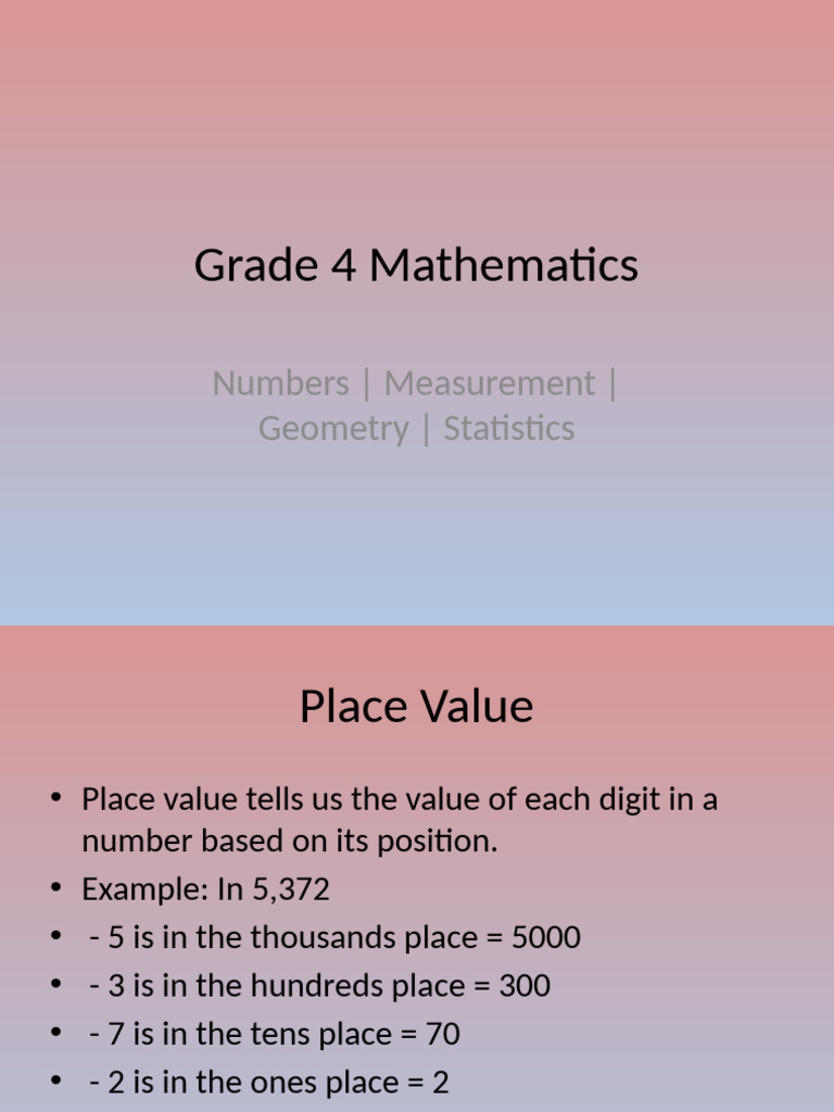 Grade4 Math Detailed Presentation (1) | PDF | Multiplication | Litre
