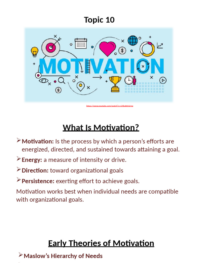Topic 10 Motivation and Motivating Employees | PDF | Motivational ...