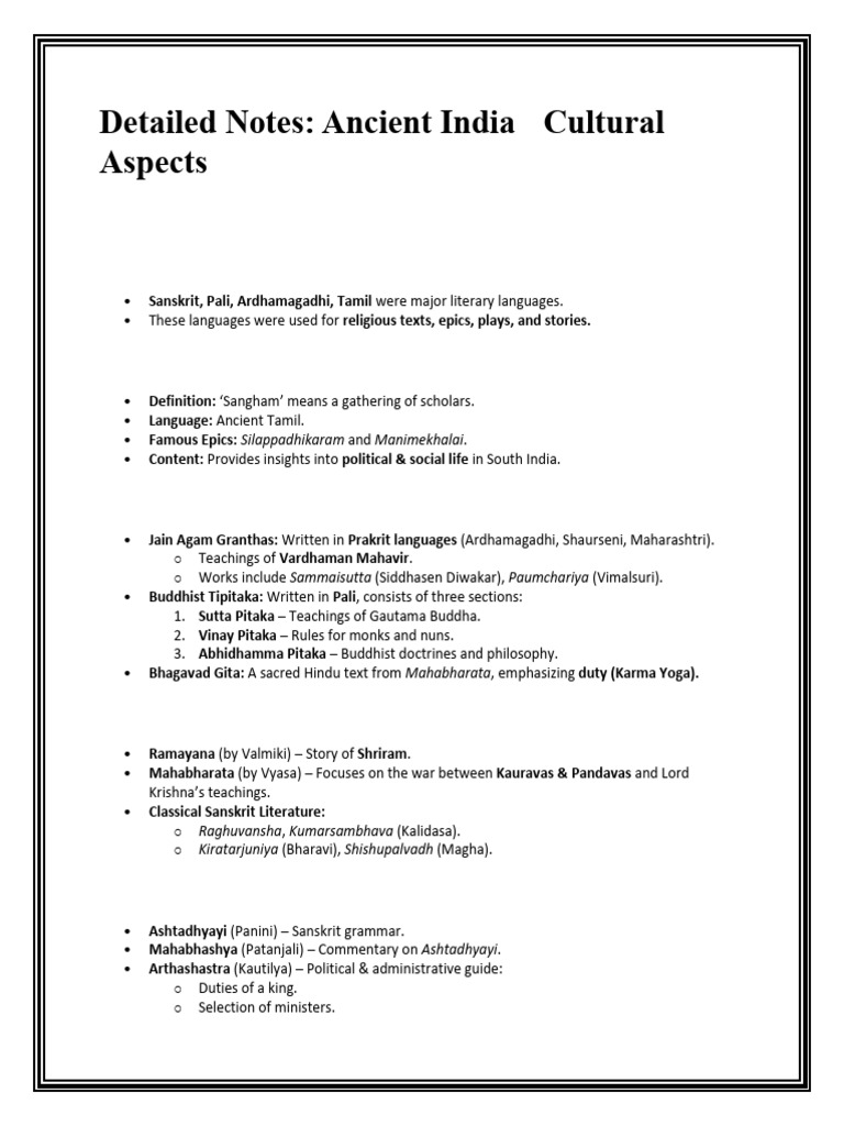 Ancient India: Culture, Literature, and Science | PDF | Sanskrit