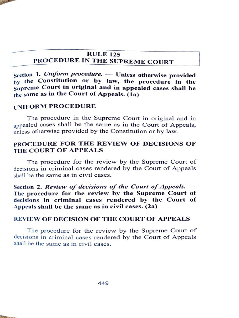 Rule 125 | PDF