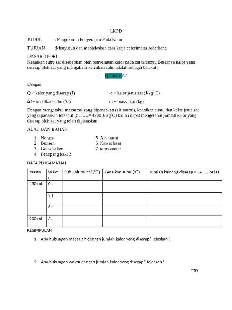 LKPD Suhu As Black | PDF