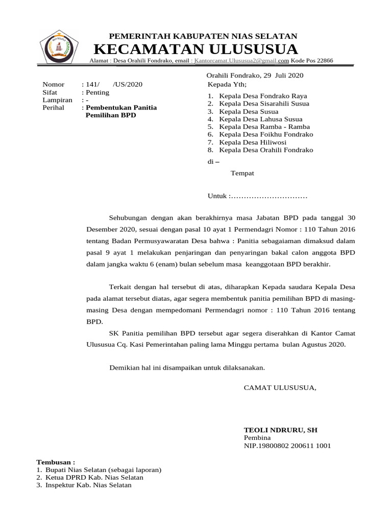 Panitia Pemilihan BPD | PDF