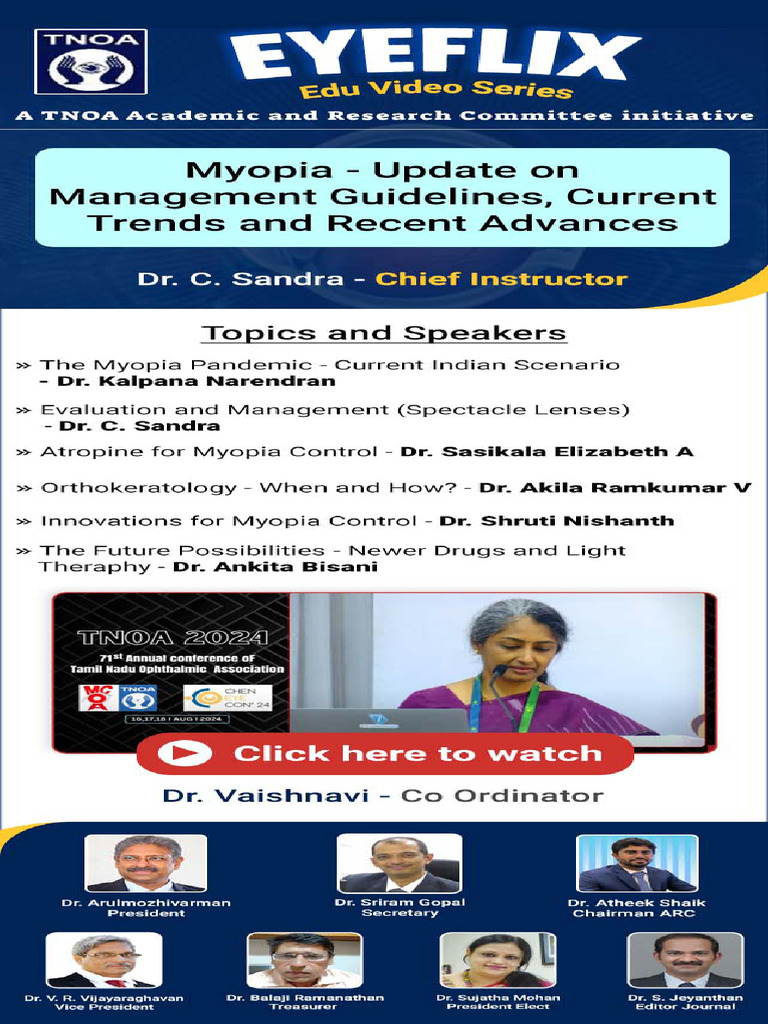 Eyeflix - Myopia - Update On Management Guidelines, Current Trends and ...