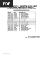 Duty Doctor's Roster | PDF