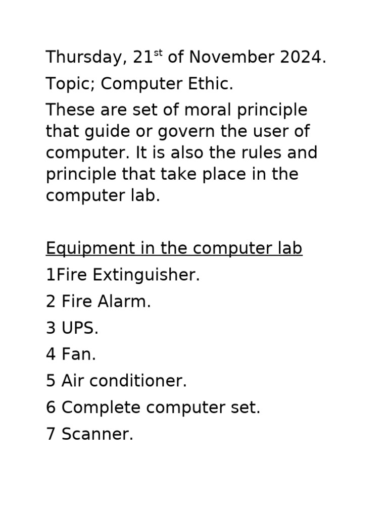 Computer Ethics | PDF