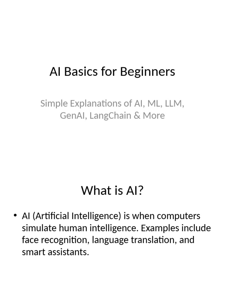 AI Basics: Key Concepts Explained | PDF