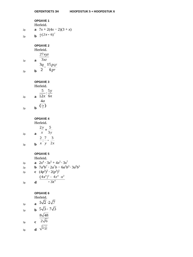 Oefentoets H5+H6 | PDF