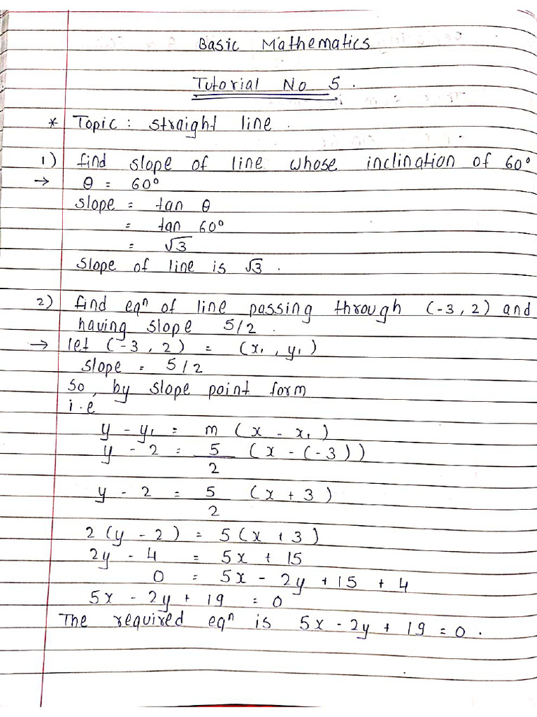 Maths Tutorial 5 | PDF