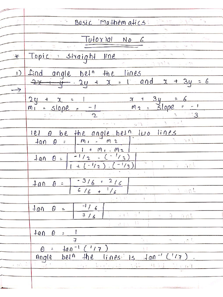 Maths Tutorial 6 | PDF