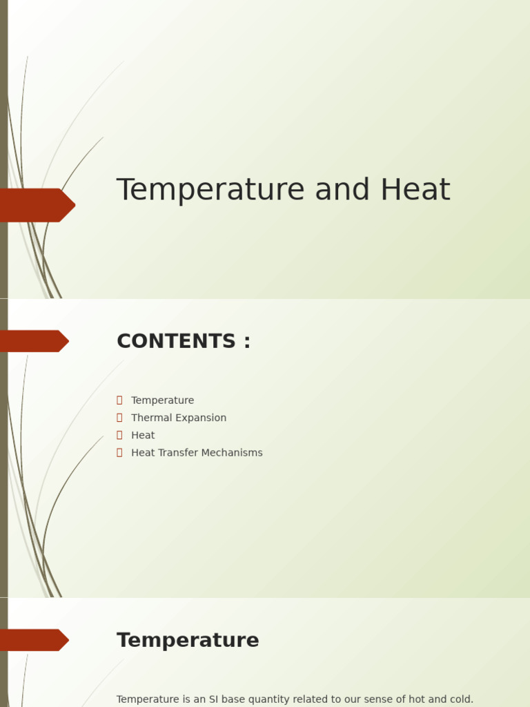 Temperature and Heat | PDF | Heat Transfer | Temperature