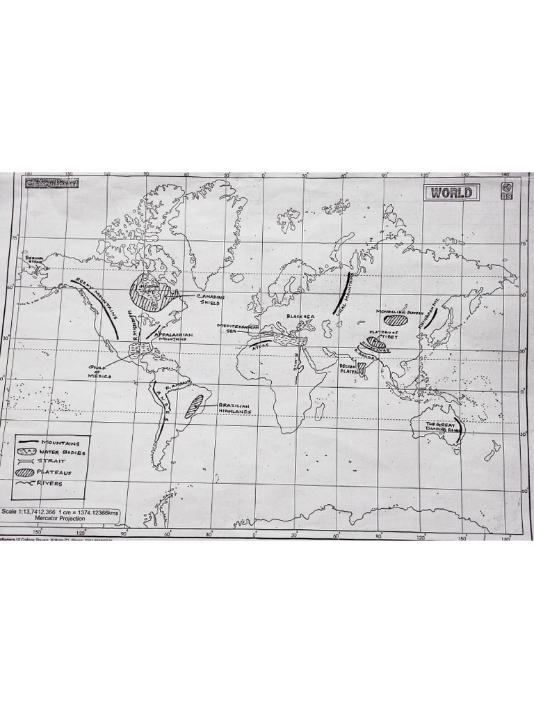 Class VIII Map of World | PDF