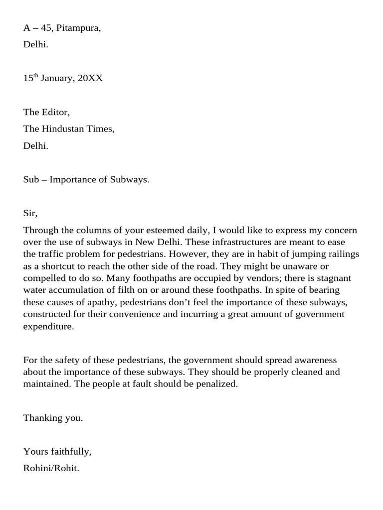 Letter - 1 | PDF
