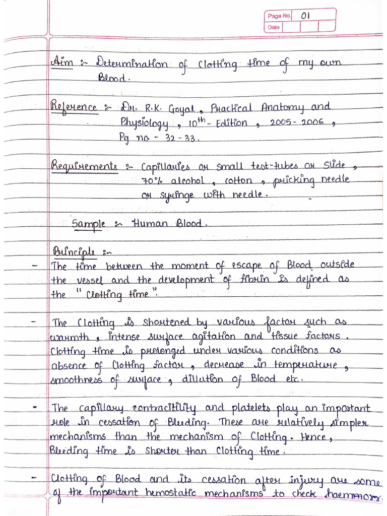 Clotting Time HAP | PDF