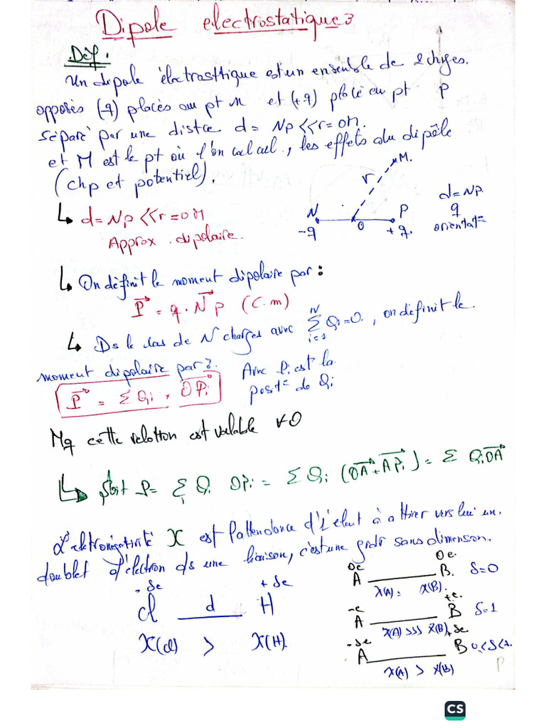 dipôle électrostatique | PDF