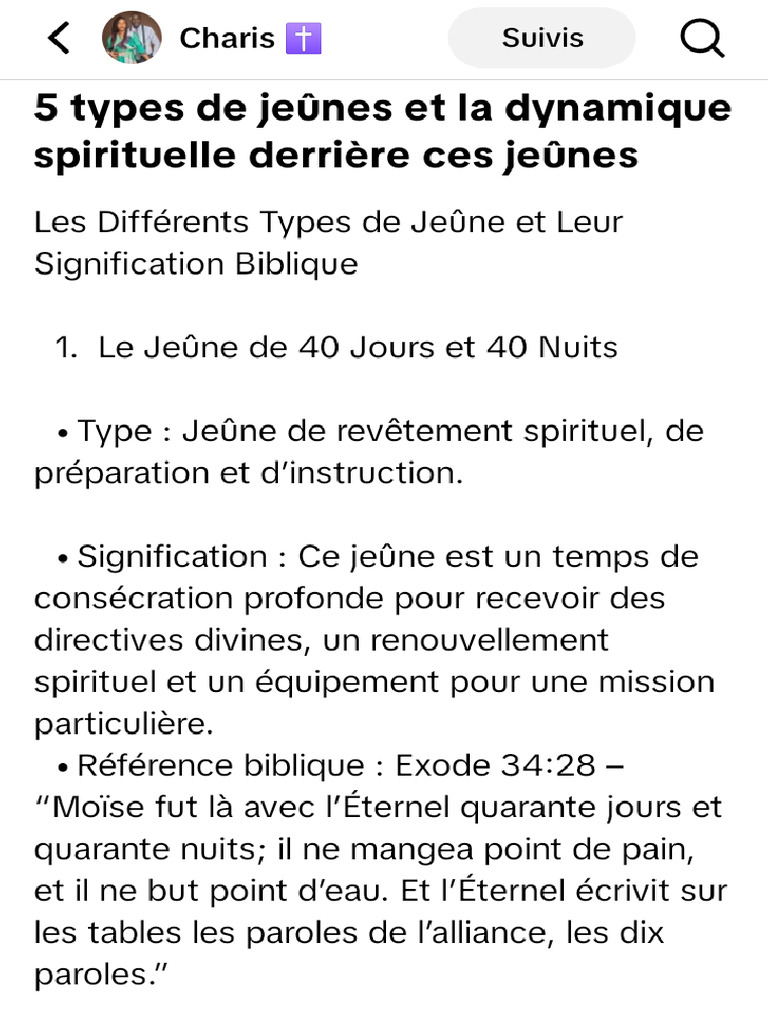 5 Types de Jeune Et Prière | PDF