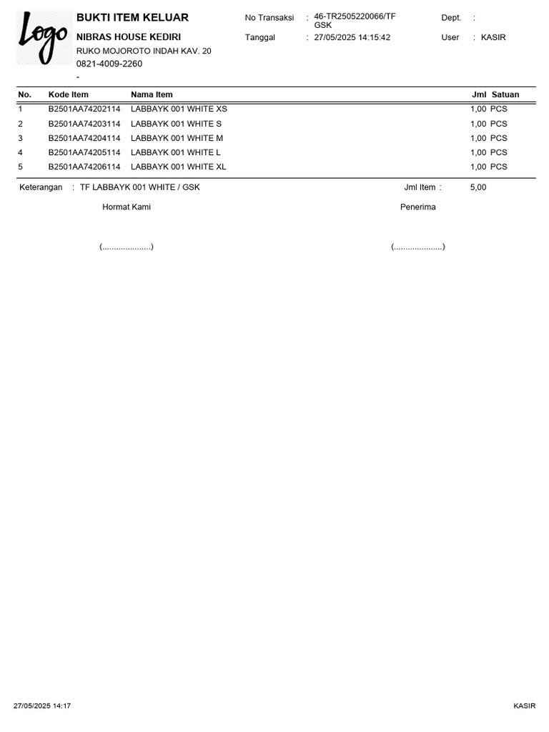 TF Labbayk 001 White GSK | PDF