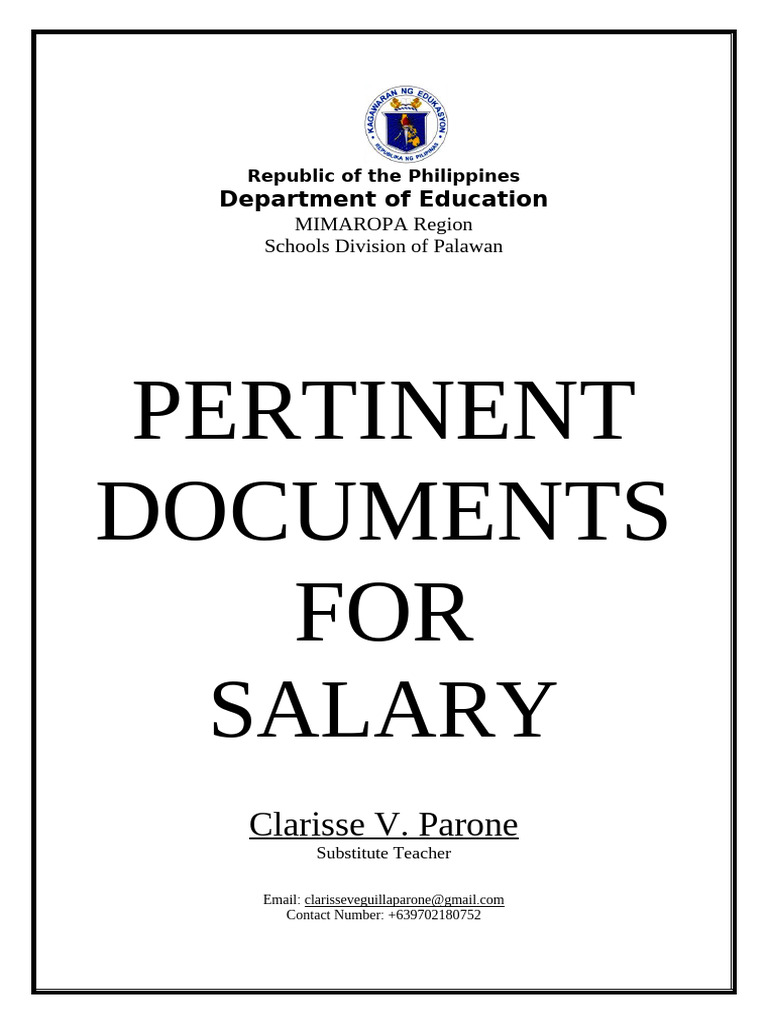 Pertinent Documents for Substitute Teacher | PDF