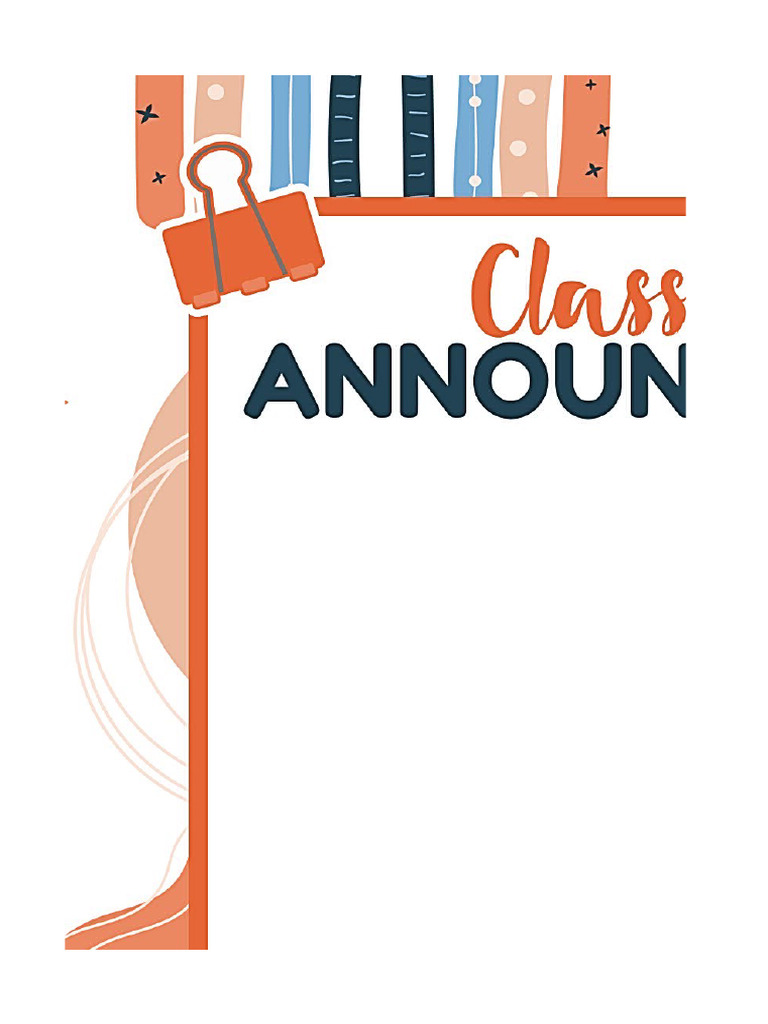 Classroom Announcement | PDF