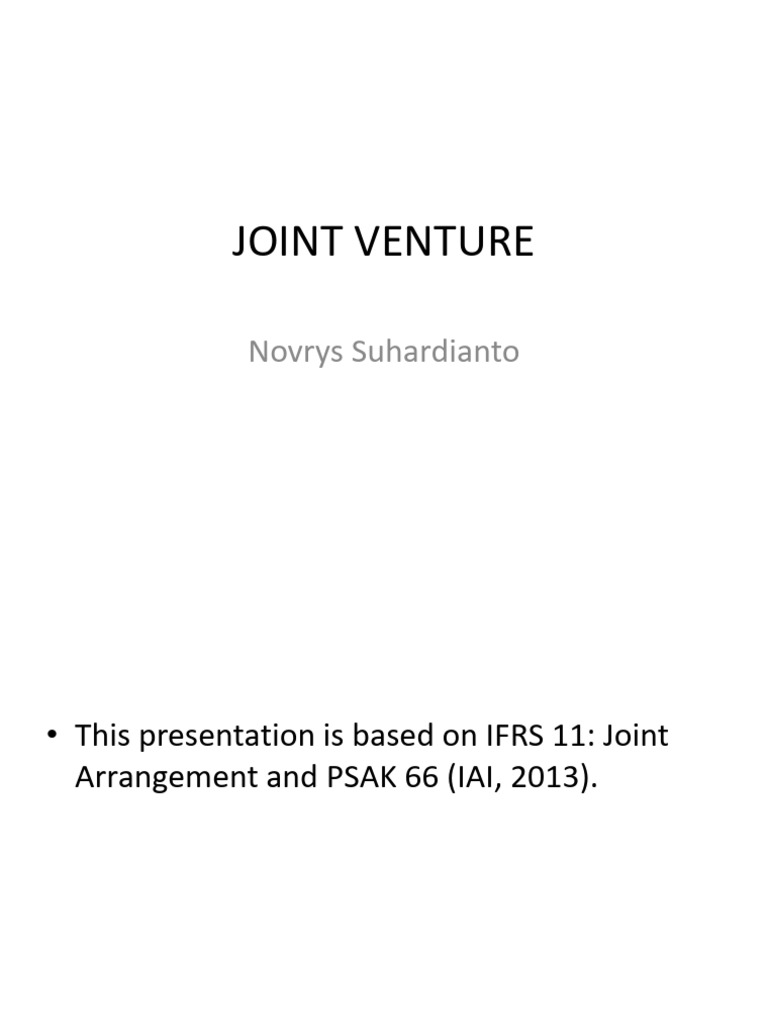 Understanding Joint Ventures and Operations | PDF | Equity (Finance ...