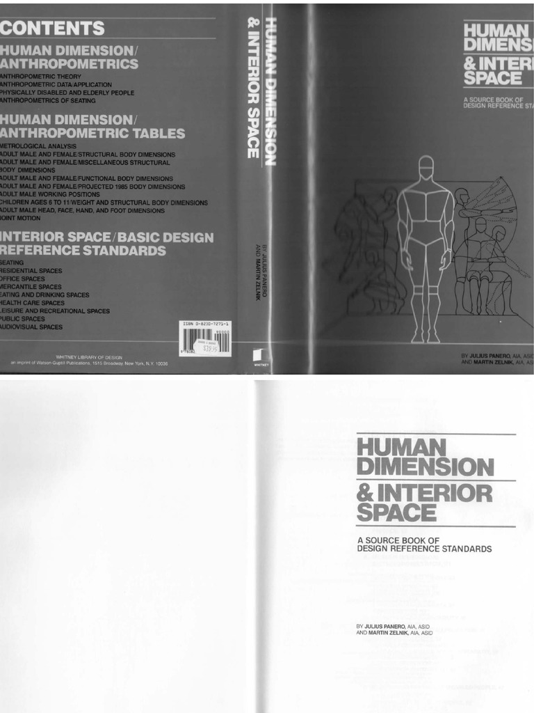 Human Dimension & Interior Space (By Julius Panero and Martin Zelnik ...