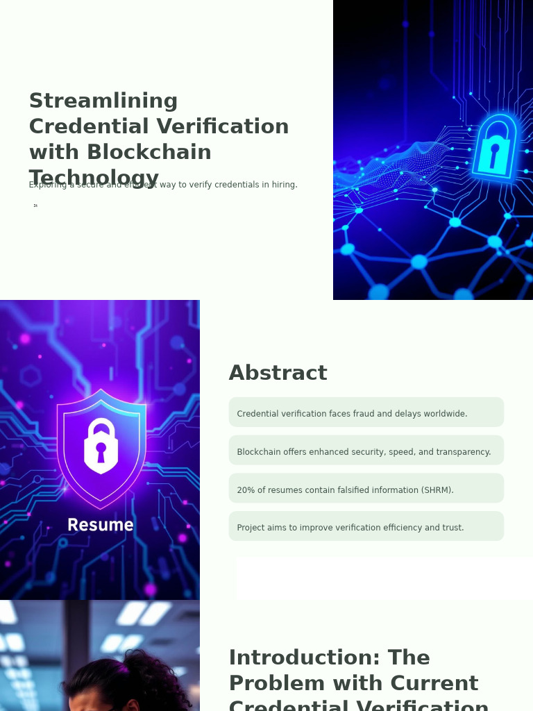 Streamlining Credential Verification With Blockchain Technology | PDF | Information Technology ...
