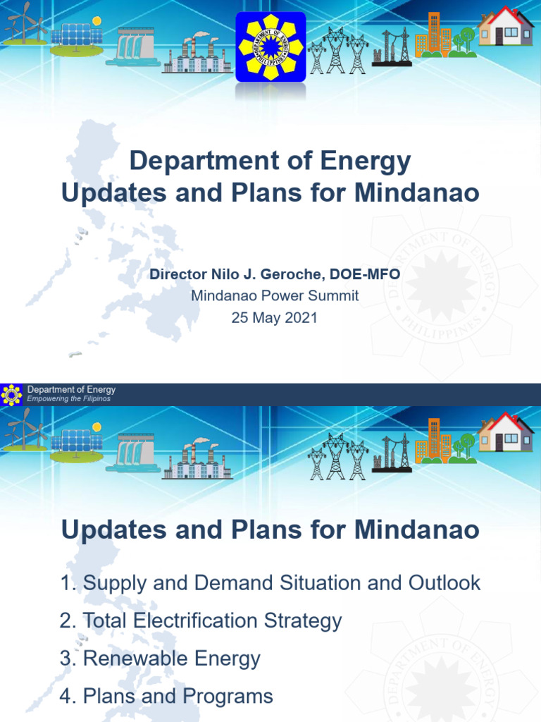 Mindanao Energy Updates and Plans 2021 | PDF | Solar Power ...