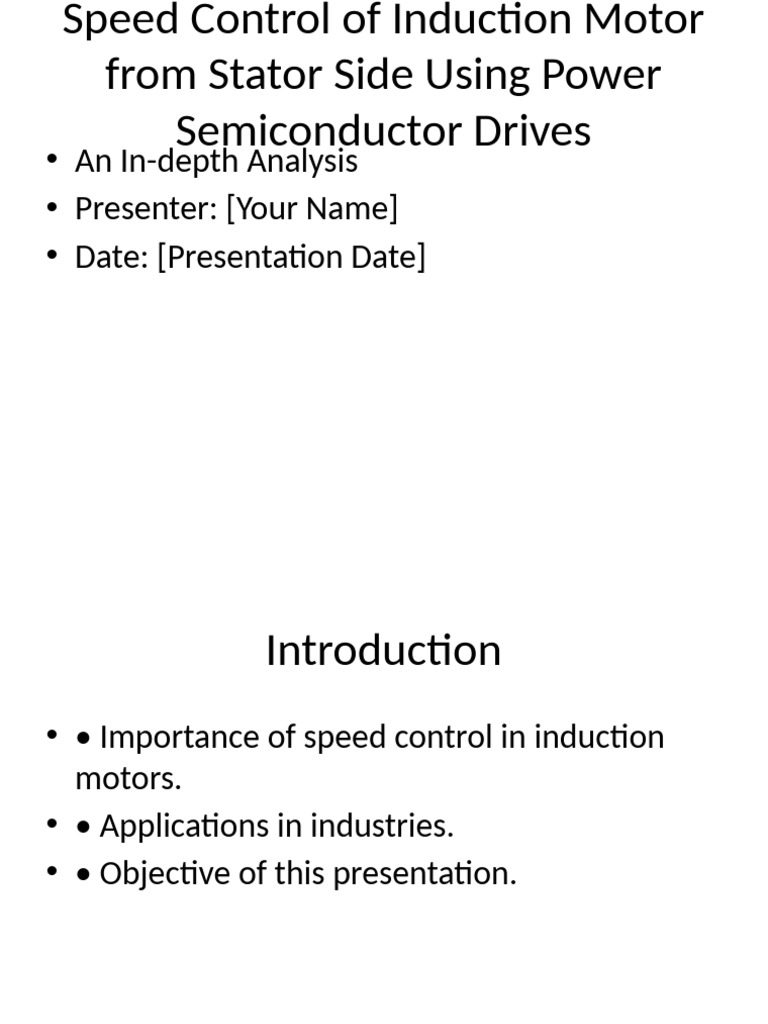 Speed Control Induction Motor | PDF | Electric Motor | Electronic ...