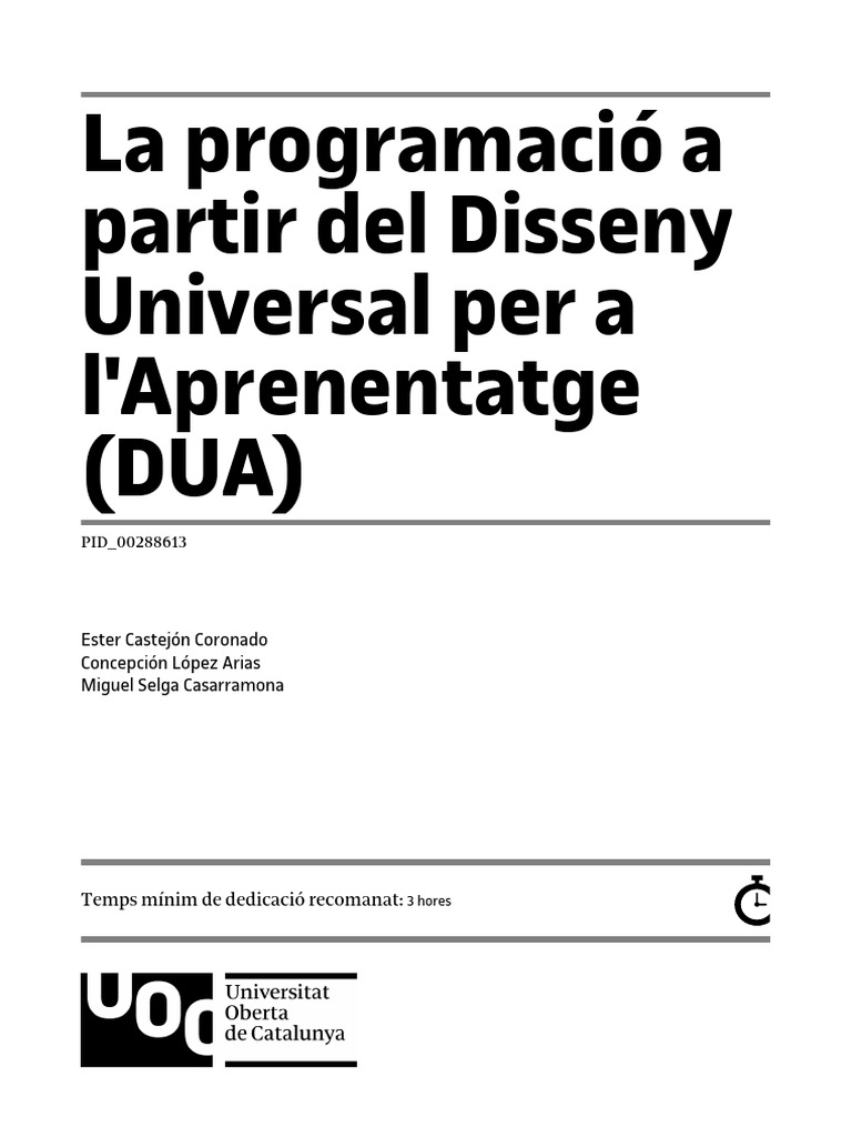 PID - 00288613 (Programació A Partir Del DUA) | PDF