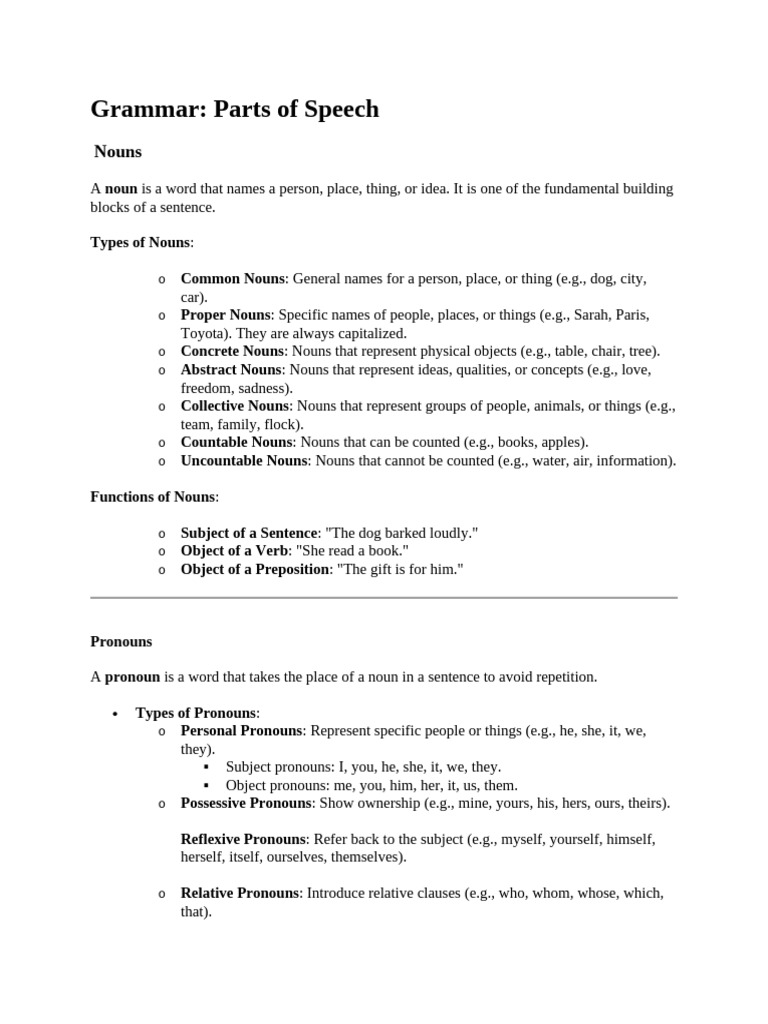 English Semester 1 Notes | PDF | Adverb | Verb