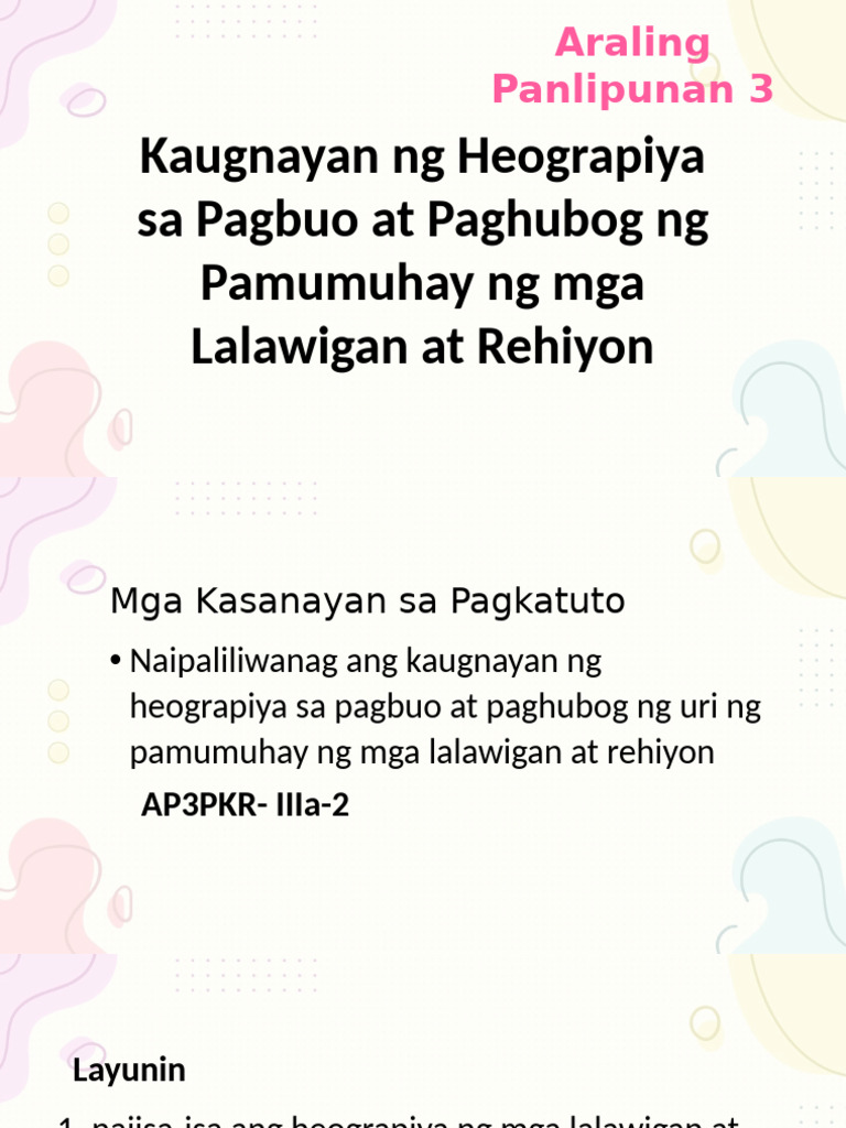 AP 3 - Quarter 3 - Week 2 - Day 1 | PDF