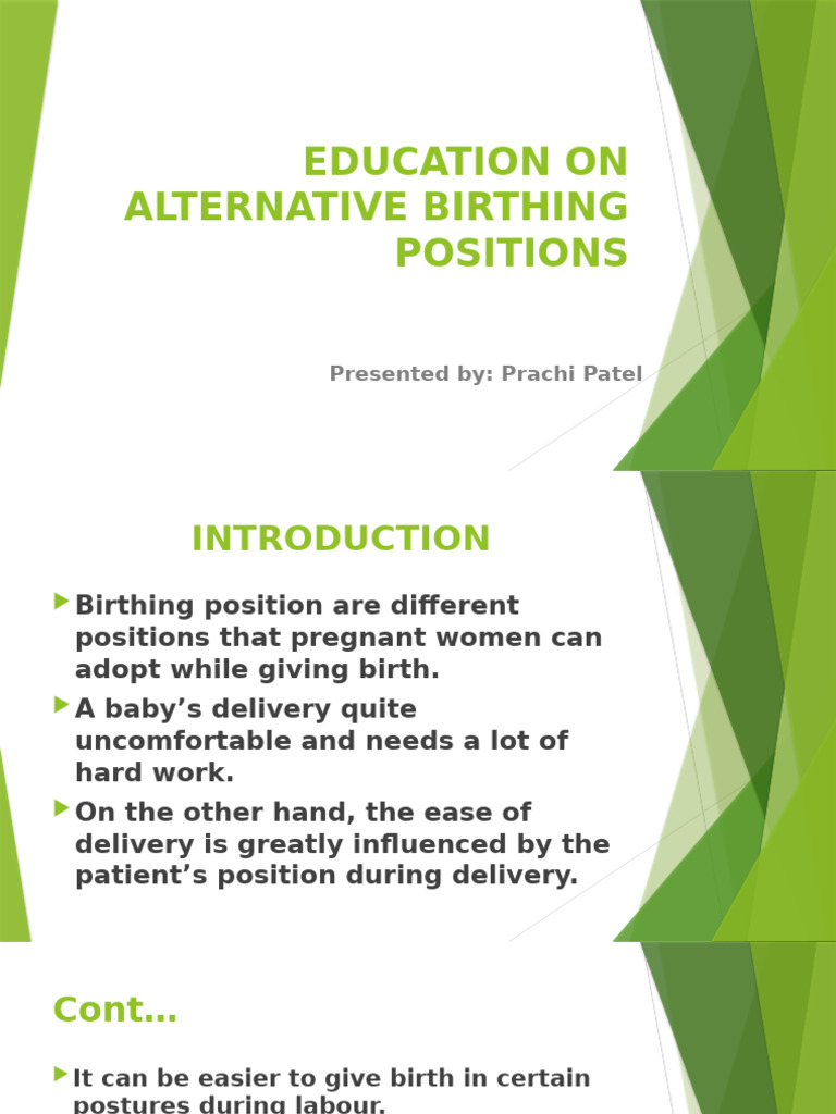 Alternative Birthing Positions Explained | PDF | Childbirth | Obstetrics