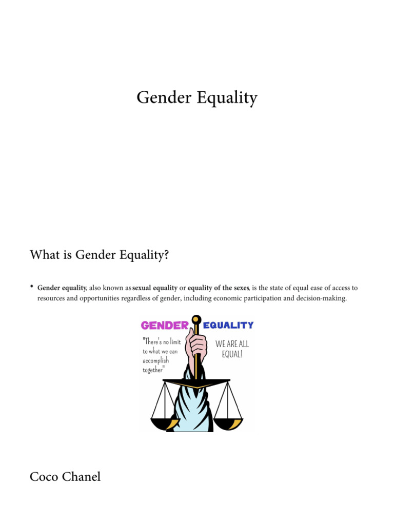 Gender Equality and Influential Figures | PDF