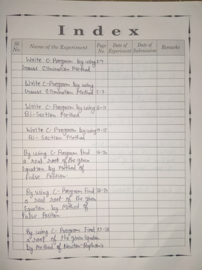 Final Year Maths Record English | PDF