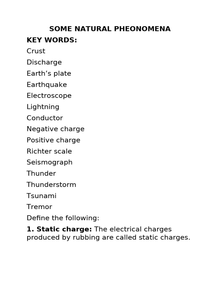 Understanding Natural Phenomena | PDF | Lightning | Electric Charge