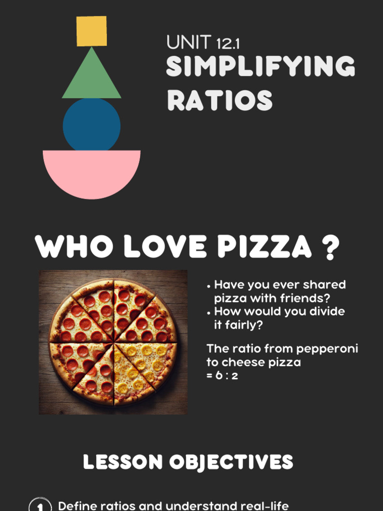 Slides (Simplifying Ratios) | PDF