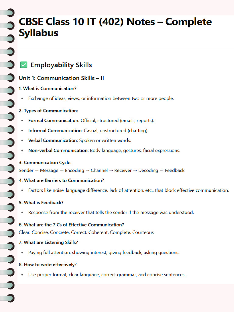 Blue Pink Cute Doodle Flower Notebook Cover A4 Document | PDF