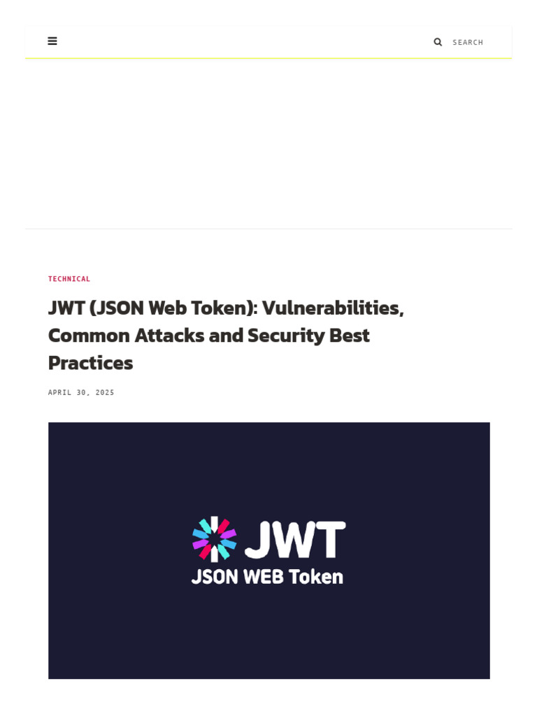 JWT - Vulnerabilities, Attacks & Security Best Practices | PDF | Computing | Cyberwarfare