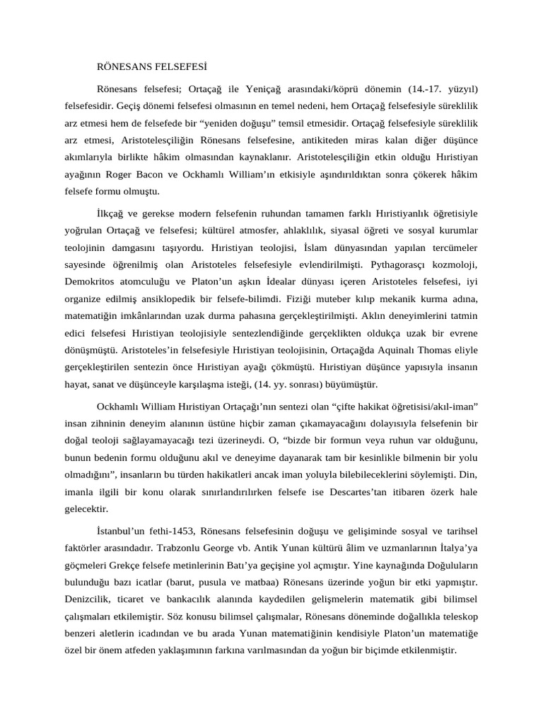 Felsefe Tari̇hi̇-2 1. Hafta | PDF