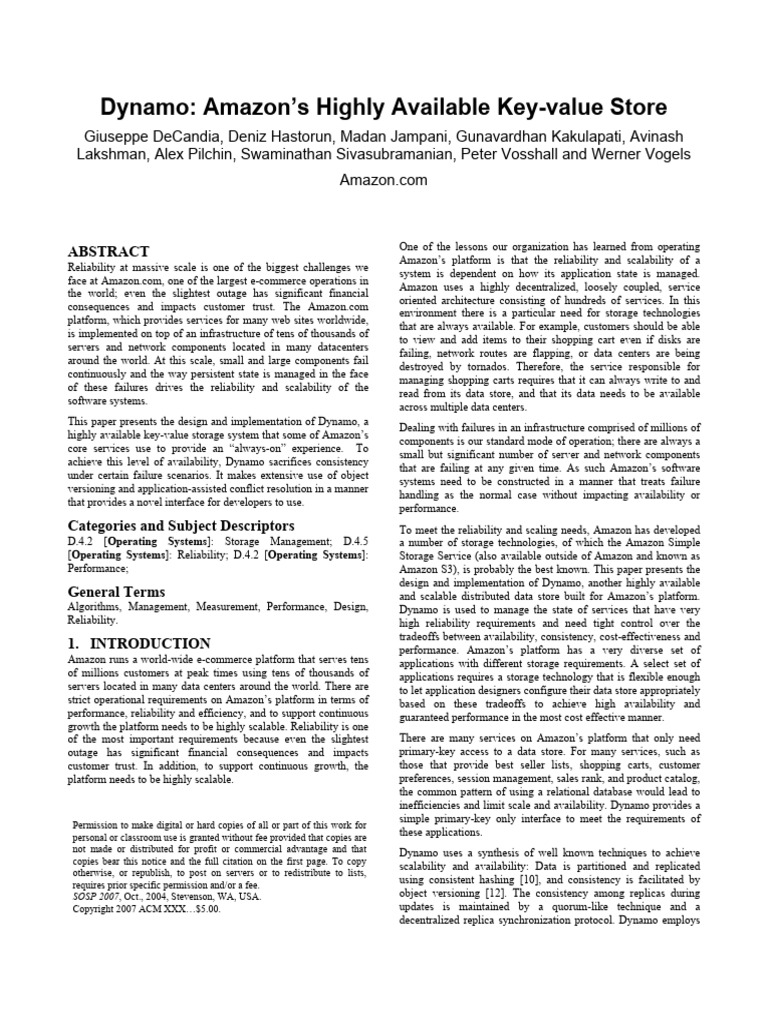 Dynamodb Part 1 | PDF | Peer To Peer | Databases